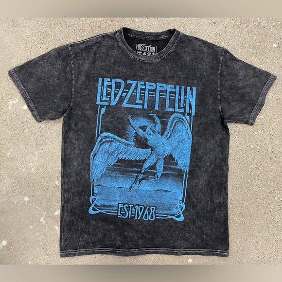 led zeppelin | Shirts | Led Zeppelin Est 968 Falling Angel Black Acid ...